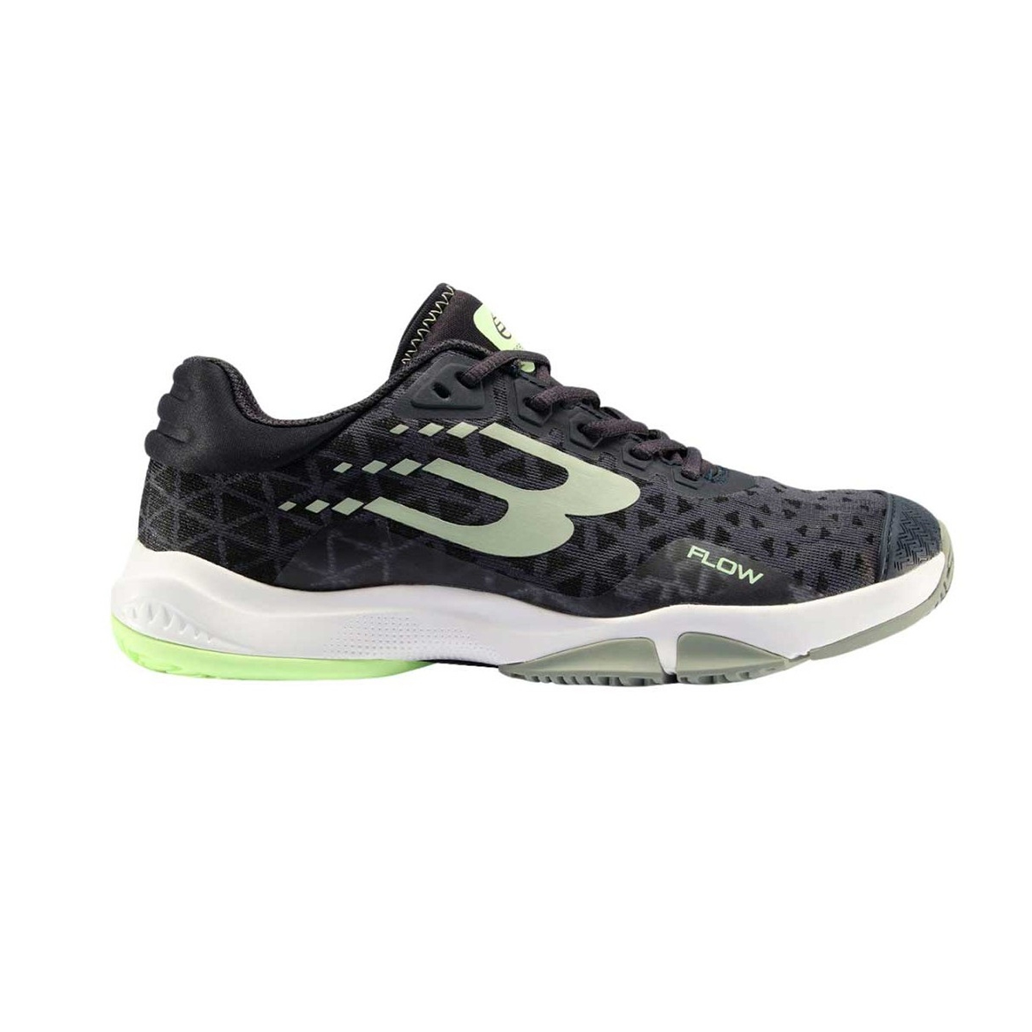 Bullpadel Shoes Flow 24V - Black / Eucalyptus - Padel Life